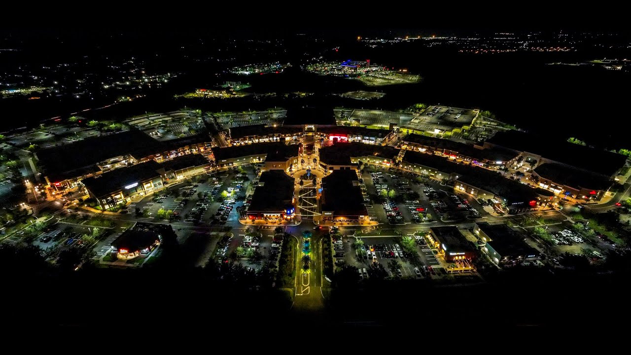 The Shops at Wiregrass, Wesley Chapel, Florida (Night 4K Aerial ...