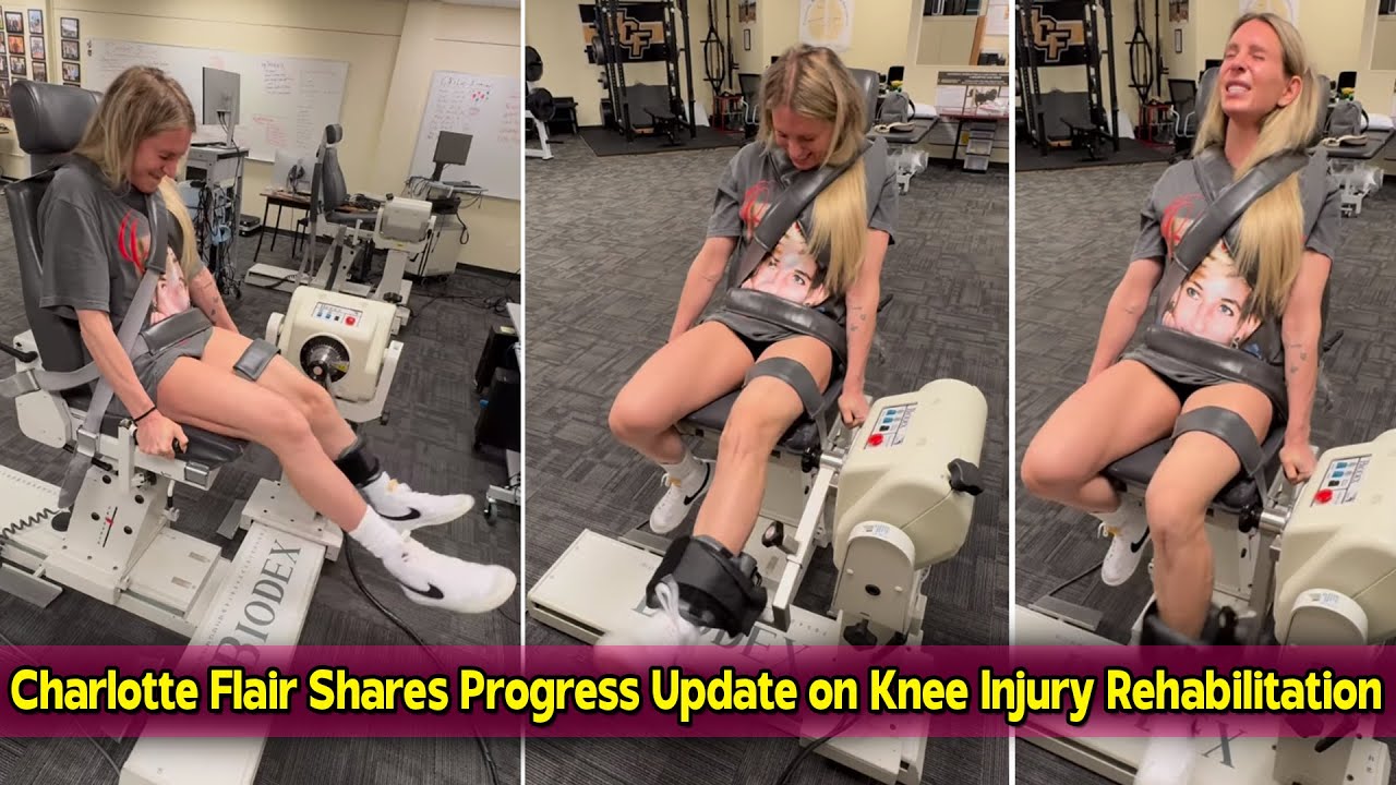 Charlotte Flair Shares Progress Update on Knee Injury Rehabilitation - YouTube