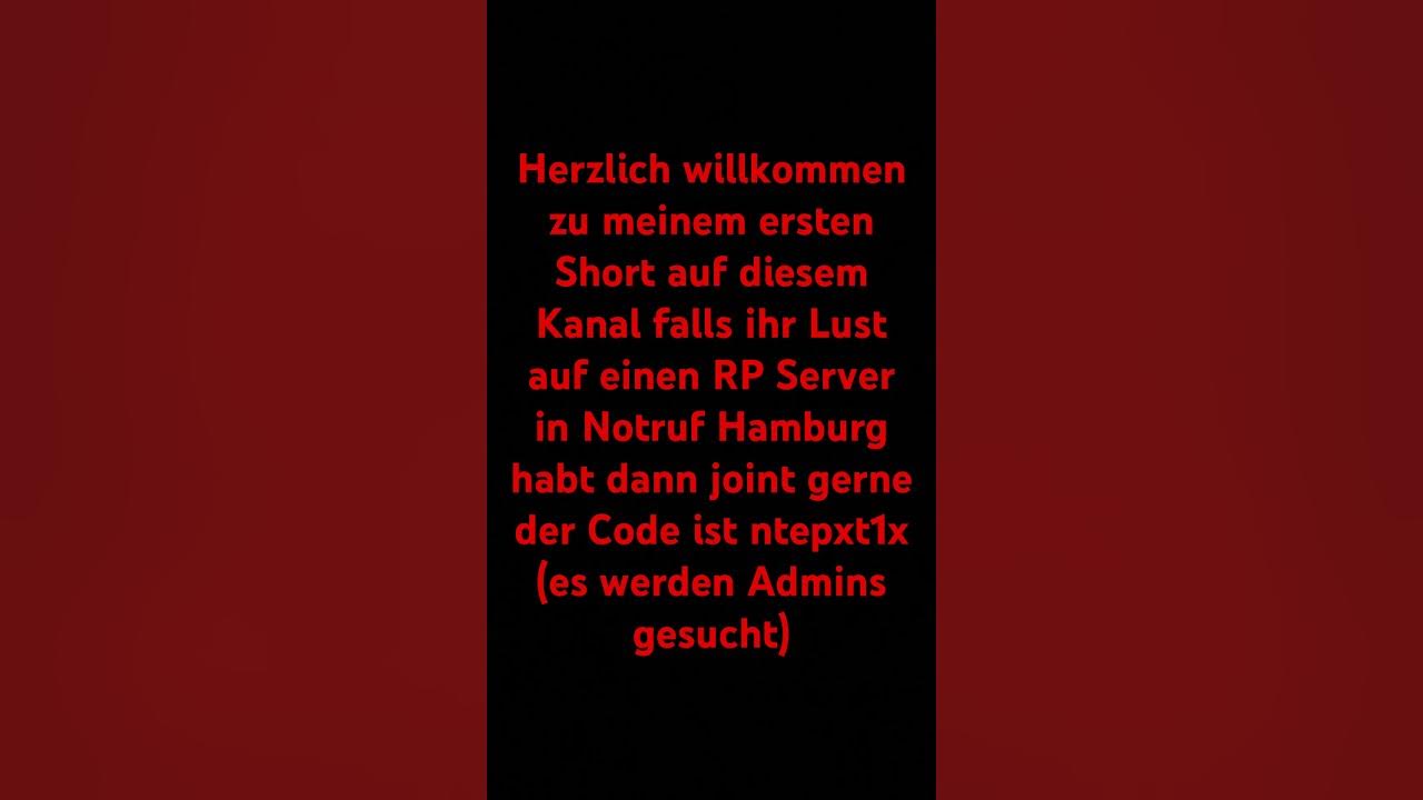 Mein Notruf Hamburg RP Server - YouTube