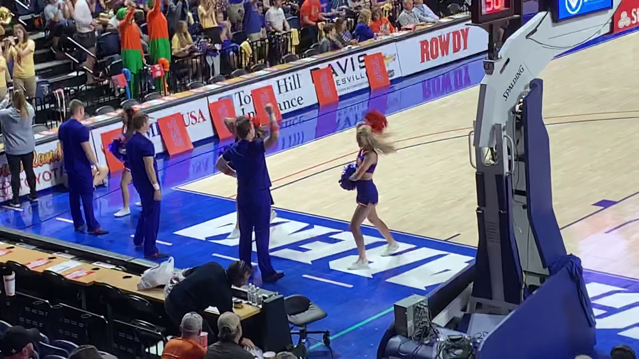 2020 Feb Florida Gators Basketball Band and cheer Fight Song - YouTube