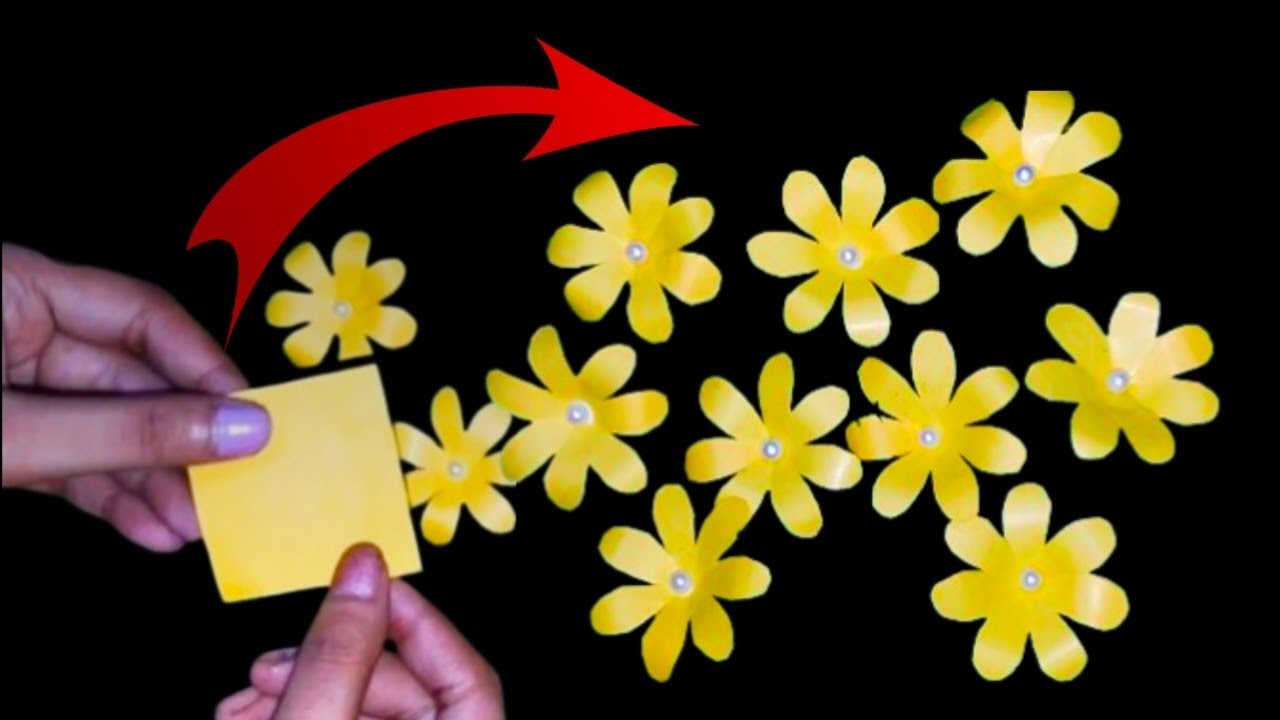 Paper Flower Making 🌼 | Paper Se Flower Kaise Banate Hain | Paper ...
