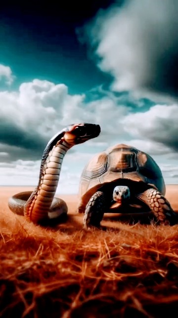 The Unlikely Encounter: Snake vs. Turtle #snake #snakevideo # ...