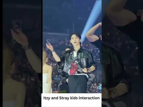 Itzy and Stray kids interaction #shorts #kpop