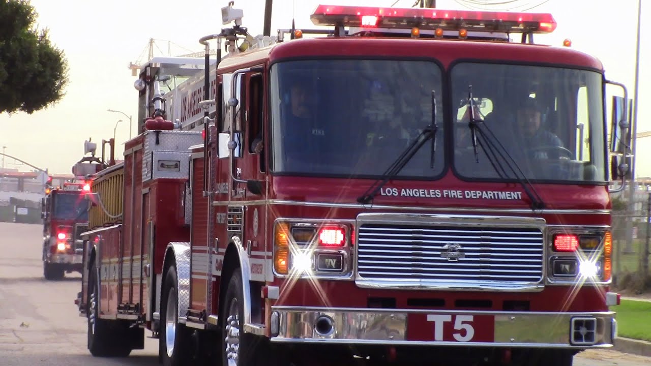 LAFD Light Force 5 Responding - YouTube