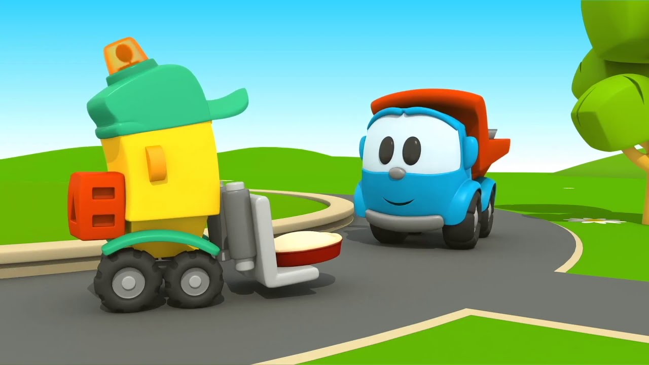 Car Cartoons for Kids. Leo the Truck and Street Vehicles Construction ...