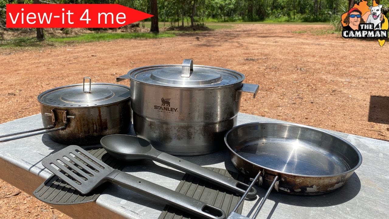 Stanley, Stainless Steel Camp Cook set... View-it 4 me..(Review) - YouTube