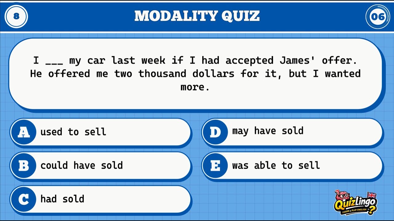 Modality Quiz | English Grammar Challenge | 53 Questions | 10 Seconds ...
