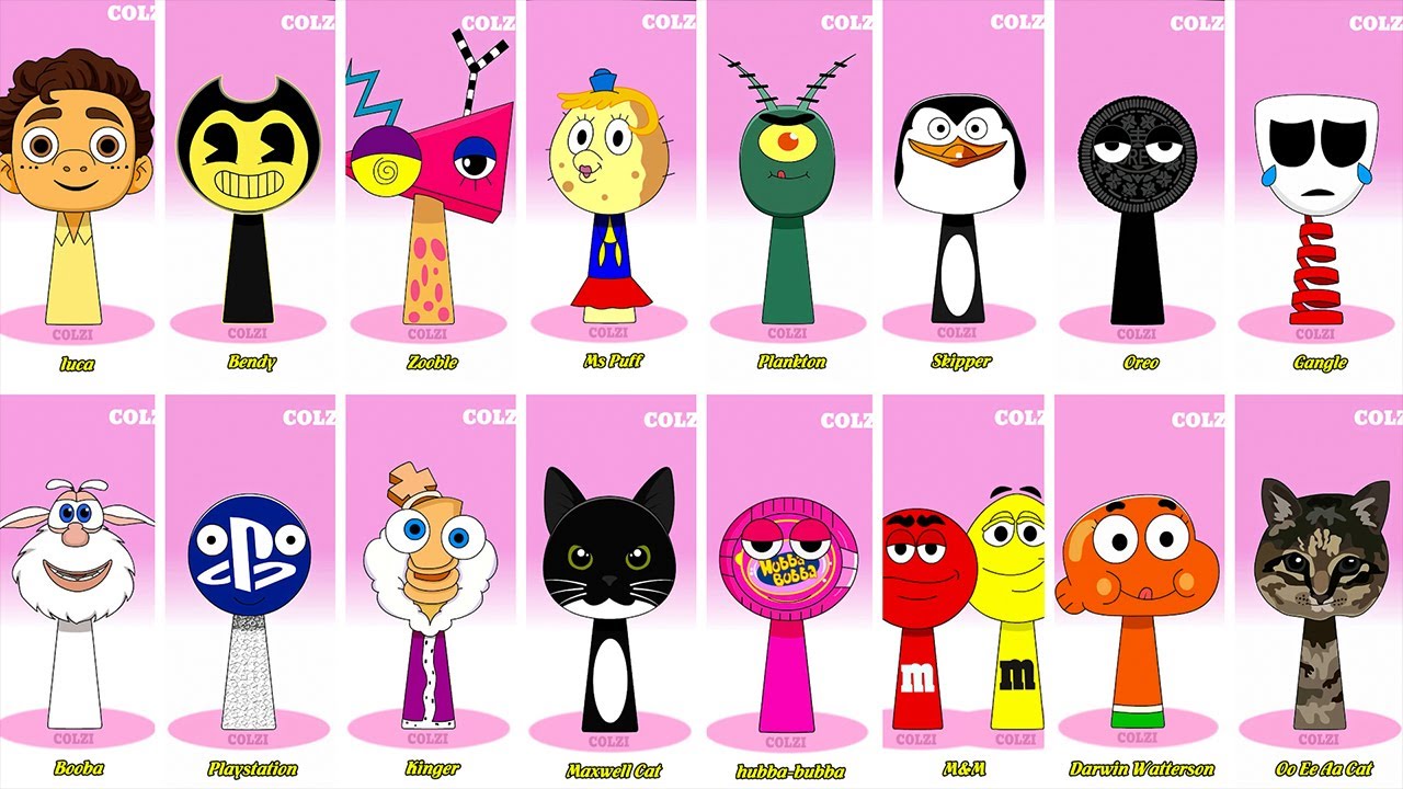 Incredibox Sprunki OC Phase 1 to Phase 3 Timmy Turner, Luca, Bendy ...