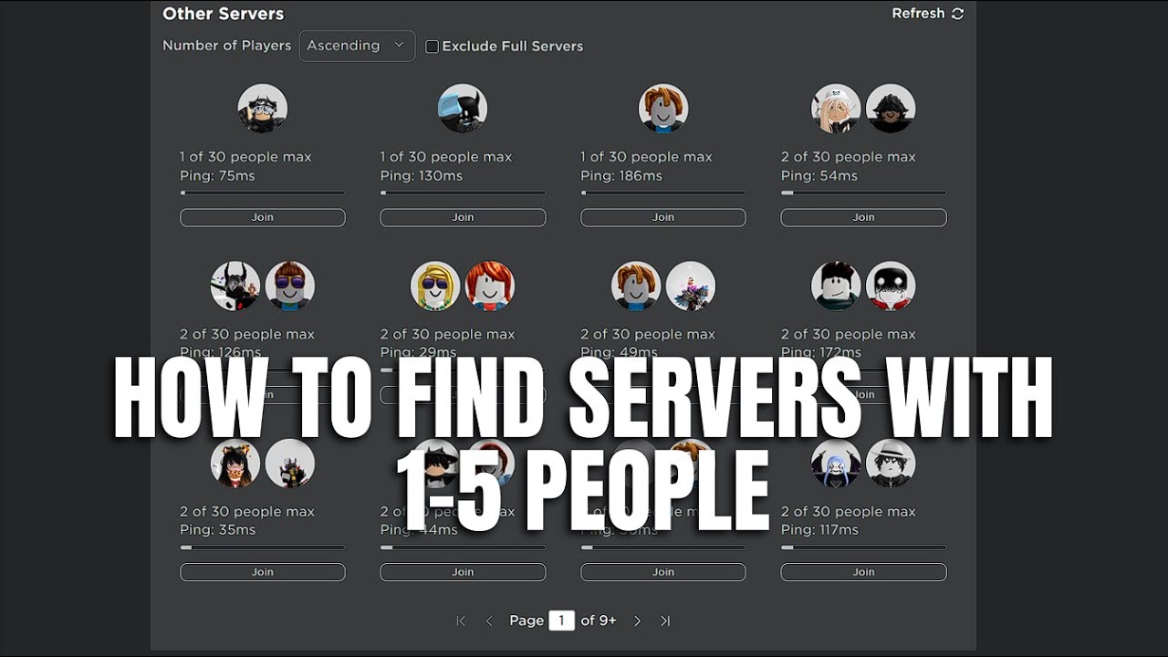 HOW TO FIND LOW SERVERS WITH BARELY ANY PEOPLE *2023* - YouTube