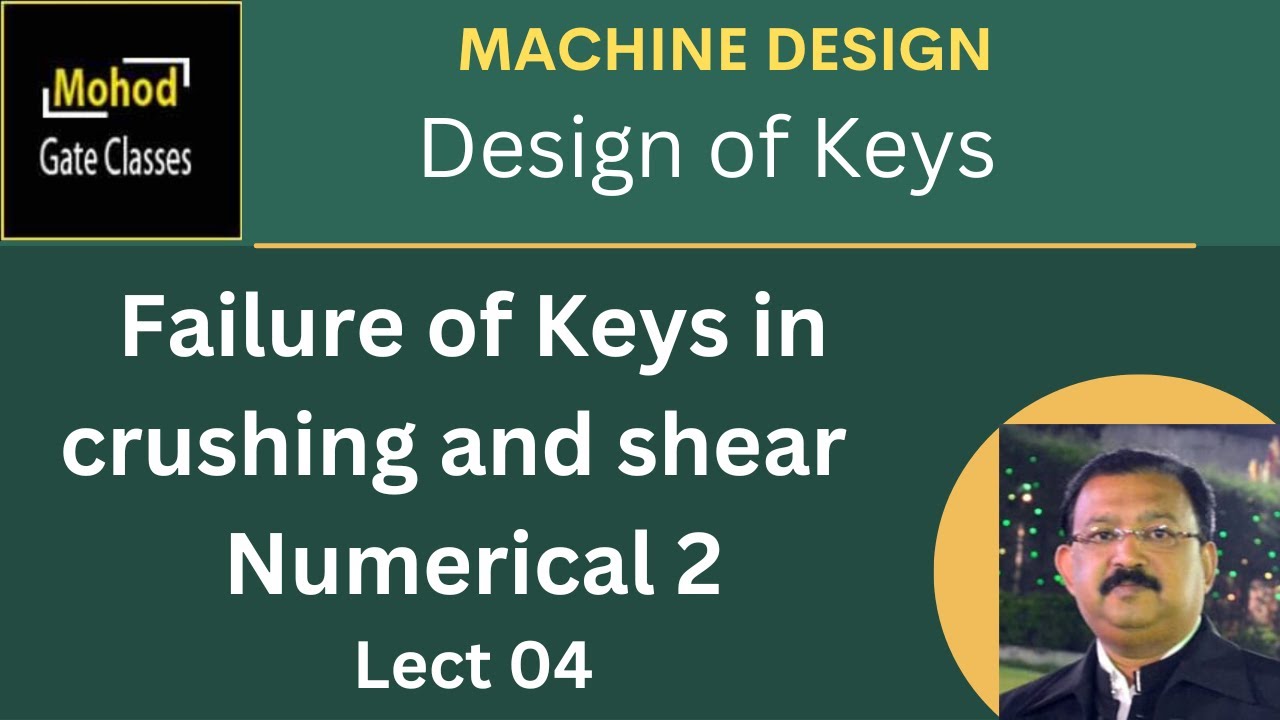 Design of Keys 04 Strength of Key Numerical 2 - YouTube