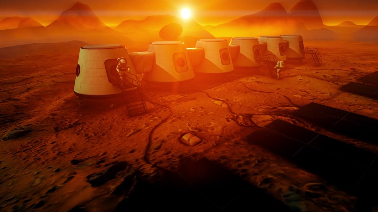 ( 4k Stock Footage ) Mars One - Complete habitat of mars mission - Clip ...