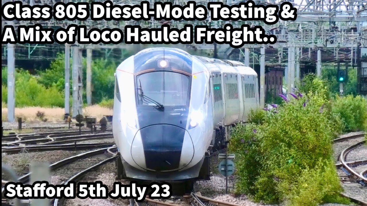 Class 805 Diesel-Mode Testing & Loco Hauled Freight Workings at ...