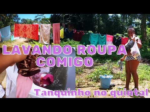 LAVANDO ROUPA COM TANQUINHO NO QUINTAL DE CASA! 🏡