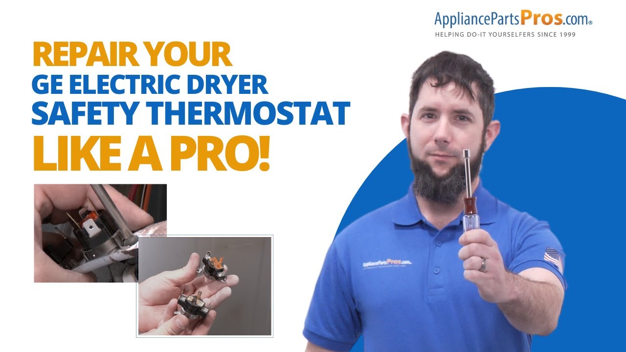 How To Replace A GE Electric Dryer Safety Thermostat WE4M160 - YouTube