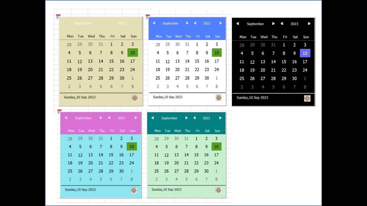 Excel Date Picker - YouTube