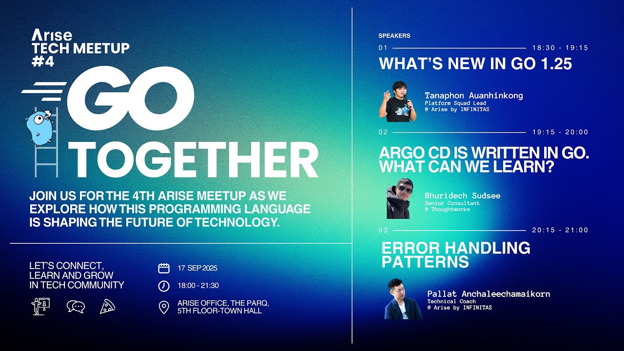 Arise Tech Meetup #4 : Go Together - YouTube
