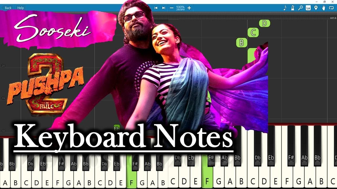 Sooseki Song Keyboard Notes | Devi Sri Prasad | Allu Arjun | Sukumar ...