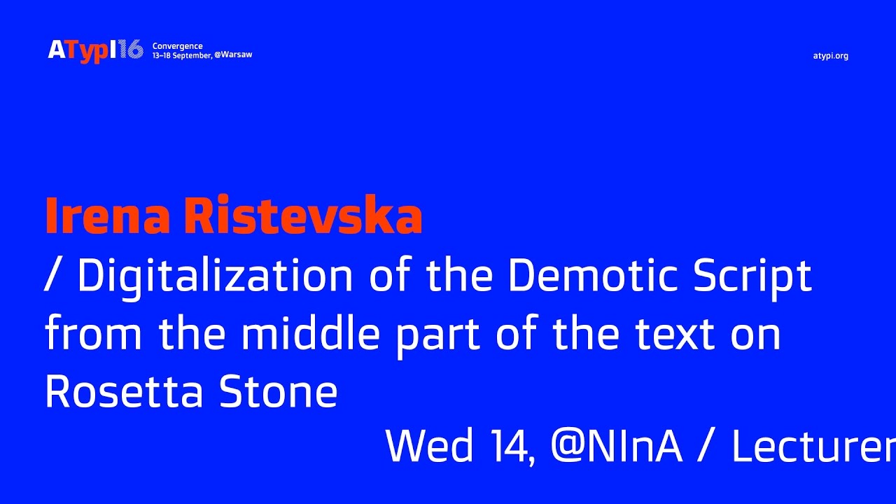 Digitalization of the Demotic Script from the middle part of the text ...