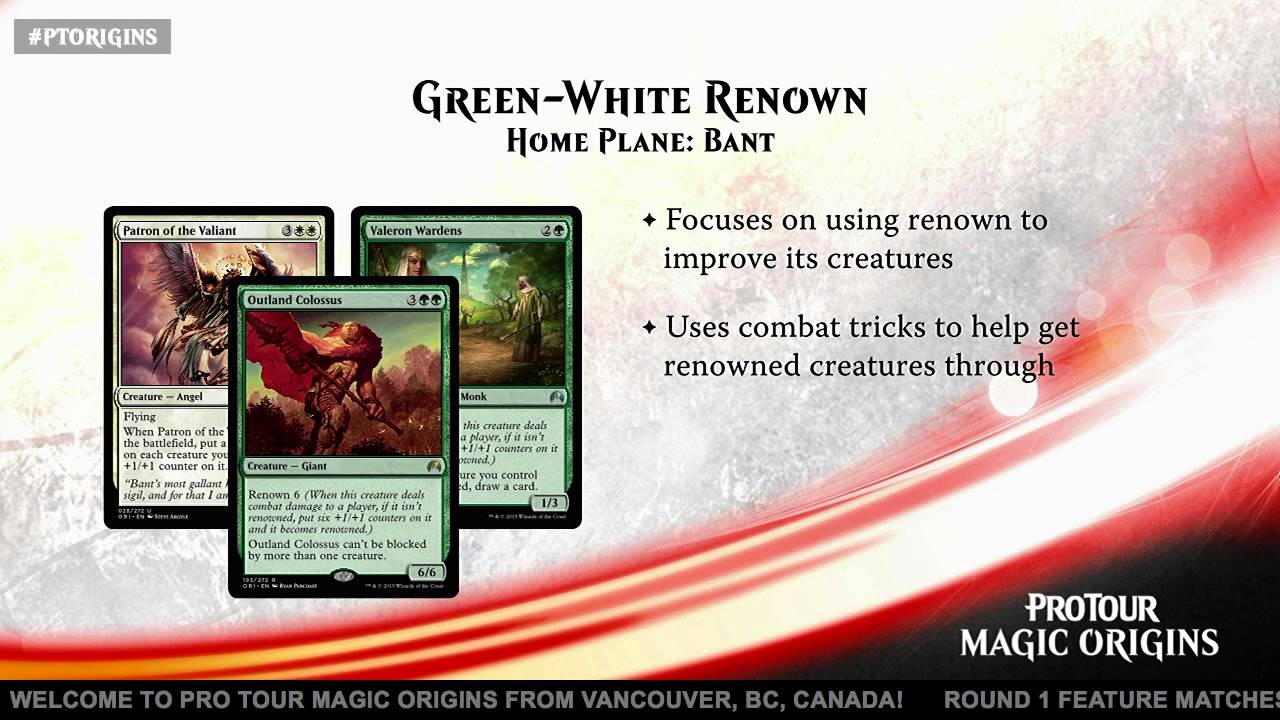 Pro Tour Magic Origins Tournament Center: Draft Archetypes of Magic ...