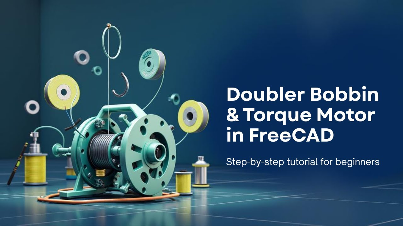 FreeCAD Tutorial: Create a Doubler Bobbin & Torque Motor with Animation ...