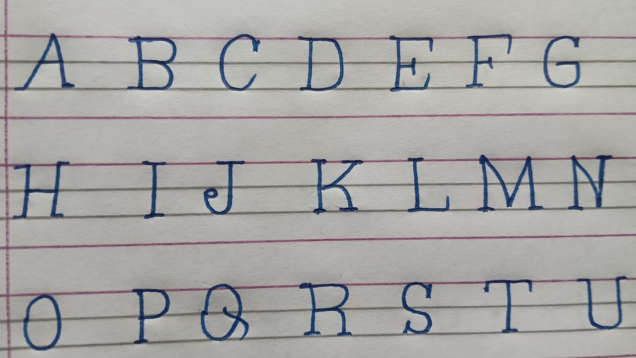 A B C D | English alphabet writing practice | English alphabet ...