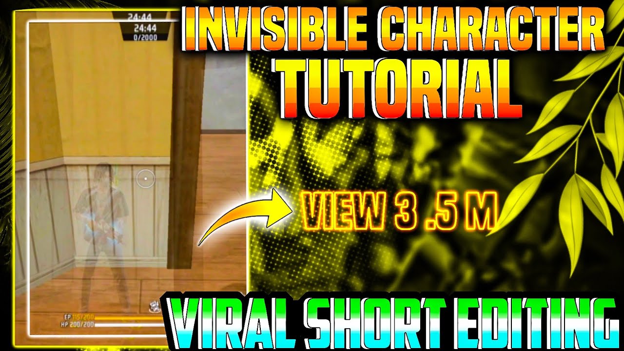 INVISIBLE CHARACTER TUTORIAL ⚙️🔧 ||HOW TO MAKE SHORTS LIKE BG FF||HOW ...