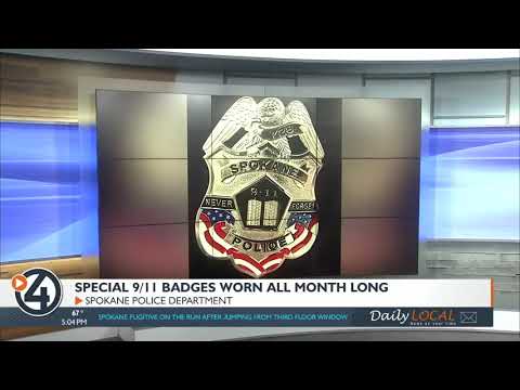 Special 9/11 badges worn all month long for Spokane PD - YouTube