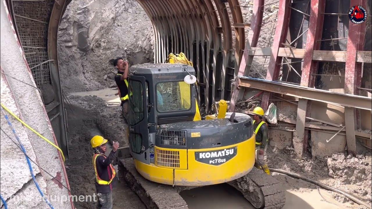 Mini Excavator Digging Tunnels - YouTube