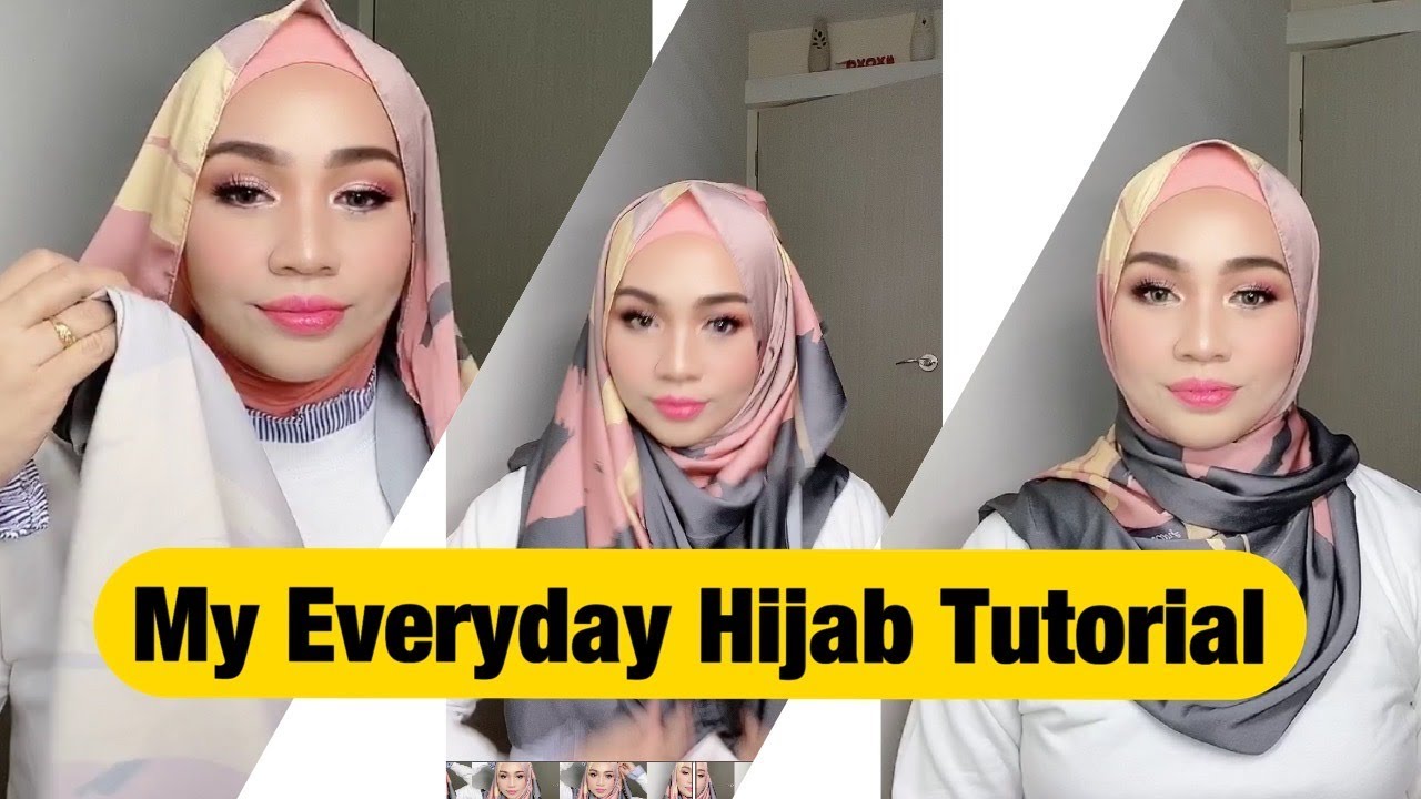 My Everyday Hijab Quick & Easy Tutorial 💕 - YouTube