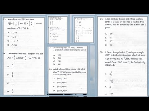 WASSCE 2023 Further/Elective Mathematics Paper 1 Questions 31 to 40 ...