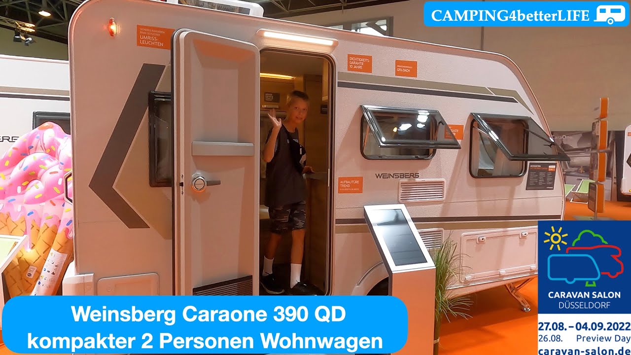 Caravan-Salon 2022: Weinsberg Caraone 390 QD - Modell 2023 I kompakter ...