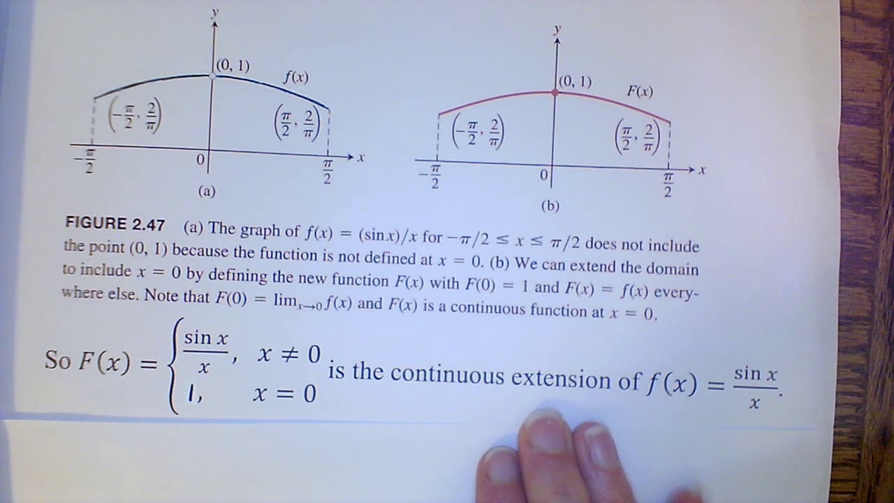 Calculus L2 5 Continuous Extension (Ex. 12) - YouTube