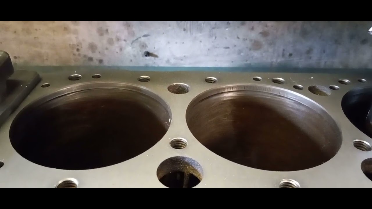 honing the 1957 chevy 283 and boring 350 for 383 build - YouTube