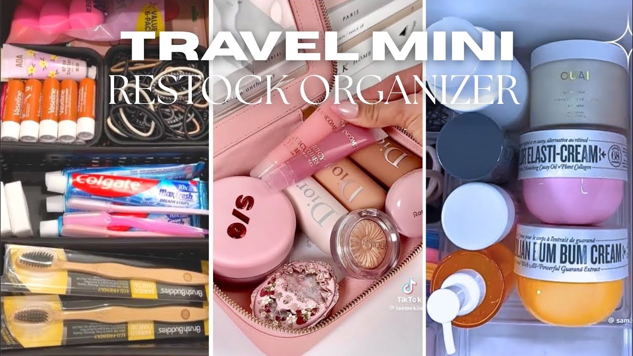 Travel Mini Restocking Organizer ASMR ️ | Relaxing Organizing Restock ...