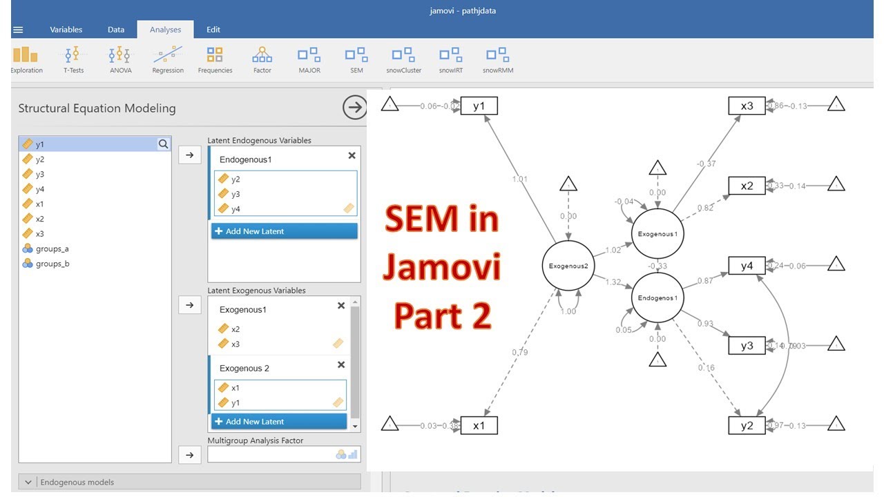 Structural equation modeling using Jamovi | Part 2 - YouTube