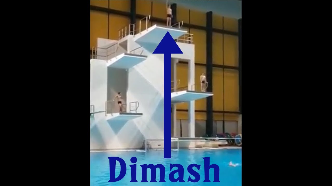 Dimash - Jumping off a 10 meter diving board at the swimming pool ~ IG ...