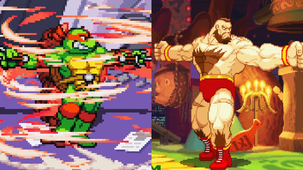 TMNT Shredder's Revenge - Fighting Game References (Raphael) - YouTube