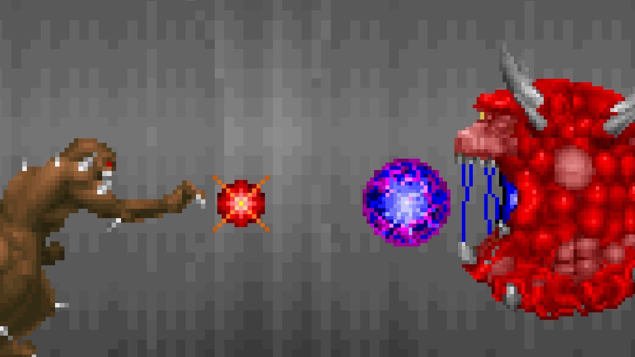 Doom Imp and Cacodemon with Unused Projectile Sprites - YouTube