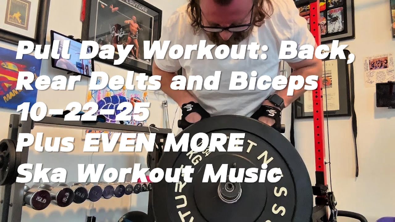 Back, Rear Delts and Biceps Workout With Ska Back Workout Music 10-22 ...