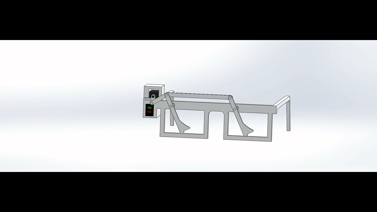 SolidWorks Eyeglasses wiper mechanism - YouTube