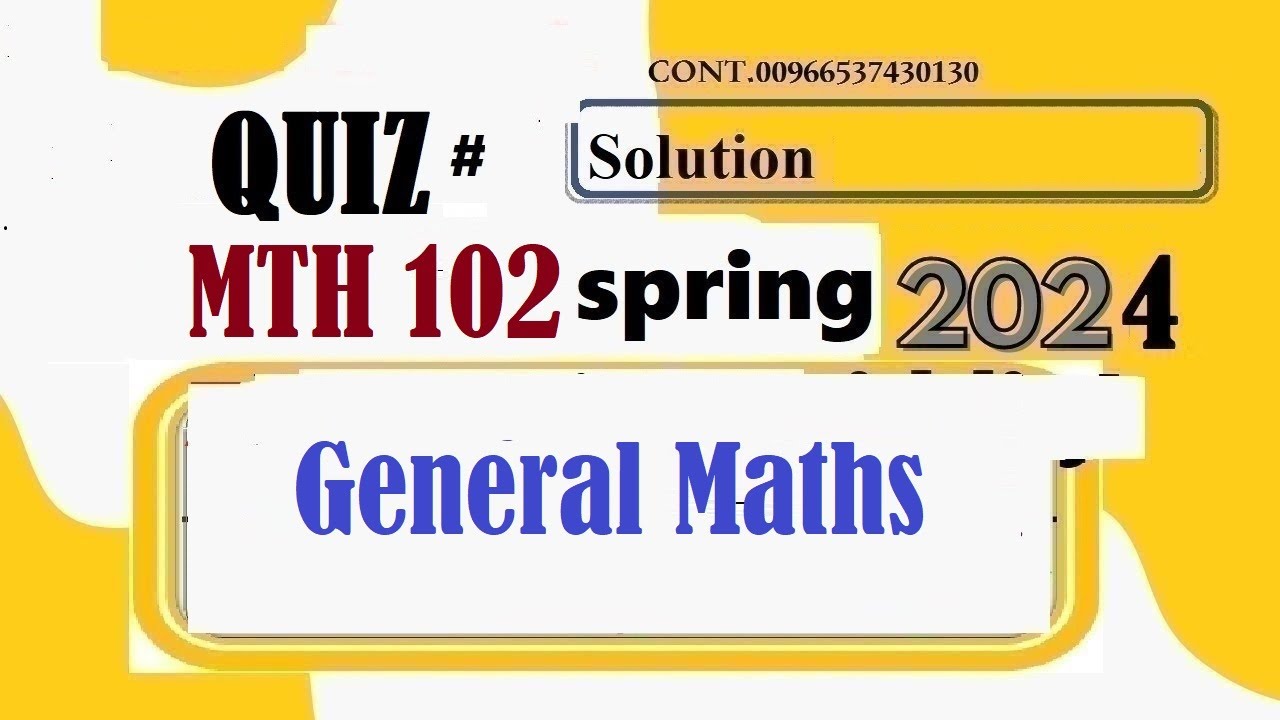 mth 102 quiz 1 solution spring 2024|mtha102 quiz 1 solution spring 2024 ...