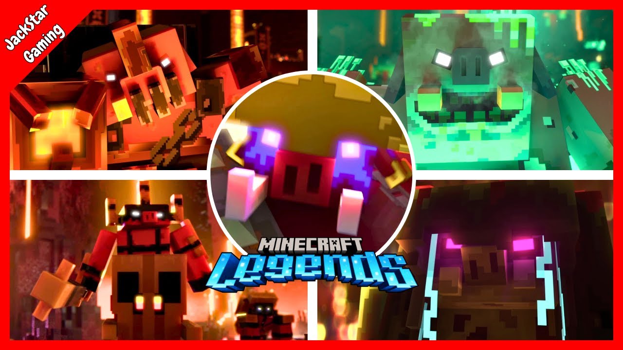 Minecraft Legends - ALL BOSSES + Endings (4K 60FPS) - YouTube