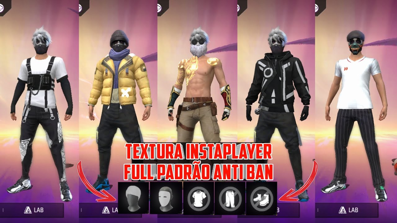 ️ PACK de TEXTURA INSTAPLAYER / 4x4 APOSTADO na ROUPA PADRÃO ANTI BAN ...