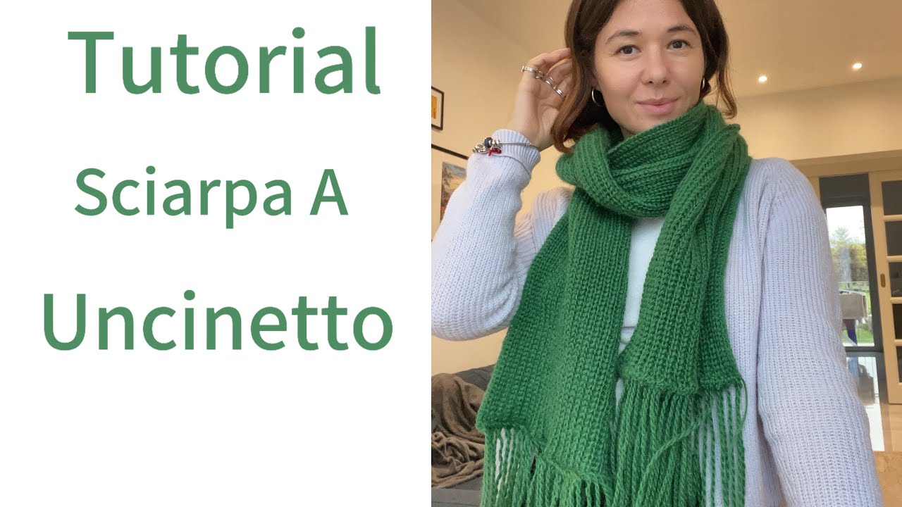 Tutorial sciarpa a uncinetto punto inglese - YouTube
