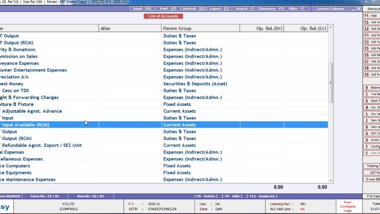 How to create ledger in Busy accounting software for beginner Class-2 ...