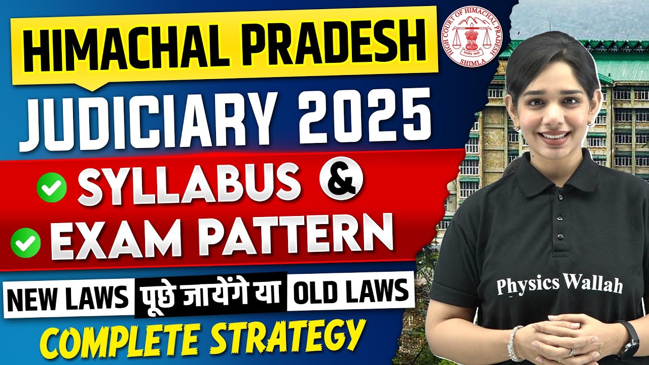 Himachal Pradesh Judiciary Syllabus 2025 | New Laws Or Old Laws | HP ...