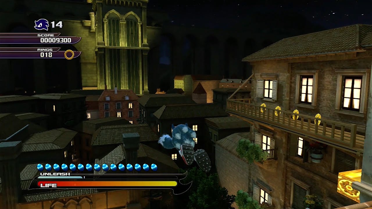 Sonic Unleashed 60FPS - Rooftop Run Night Act 1 (S Rank) - YouTube