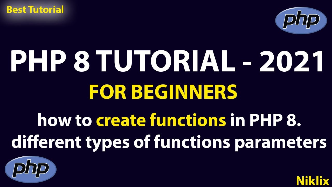 Creating Functions In Php Functions Php Phpfullcourse Youtube 2887
