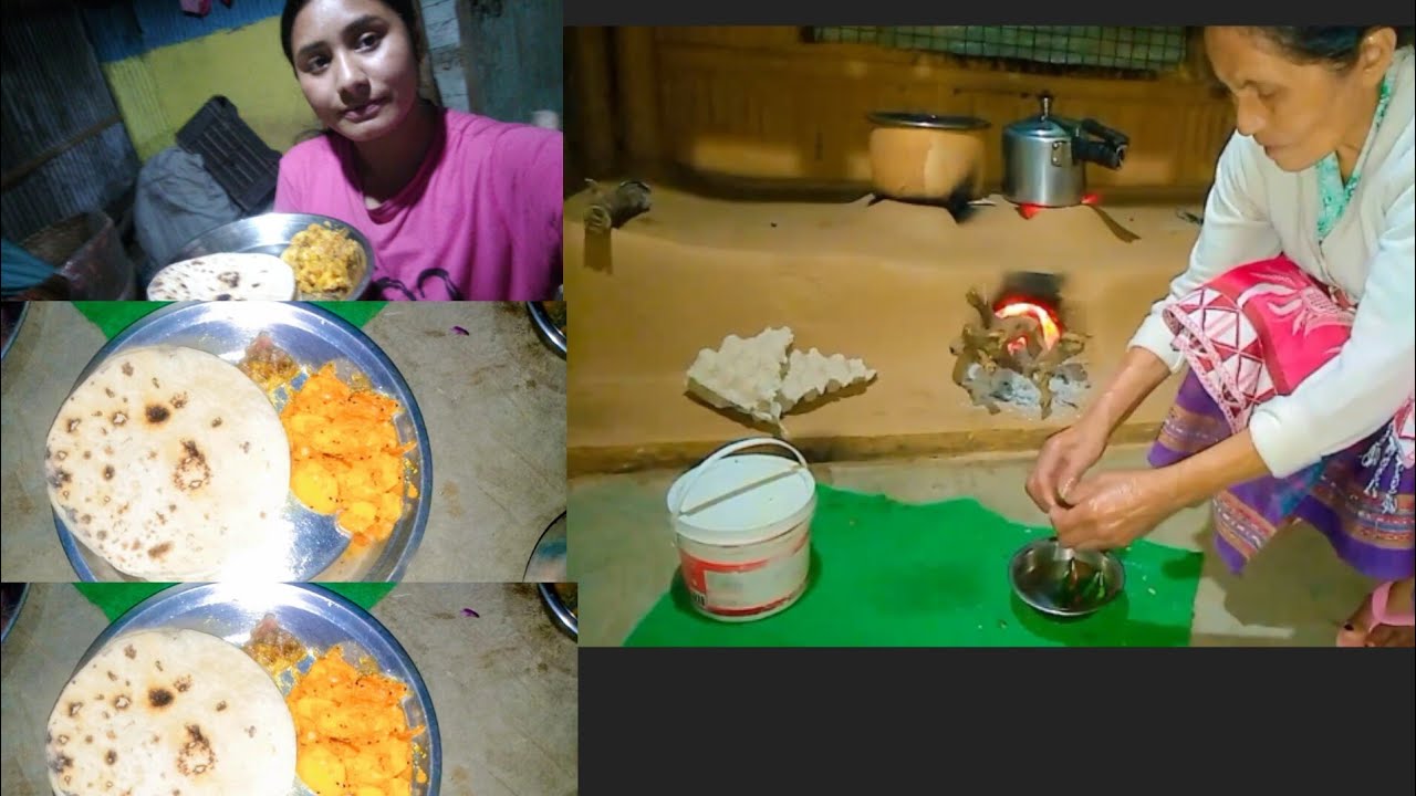 Simple Recipe Roti Sabji And Achar// Cooking And Eating Video//@Priya ...