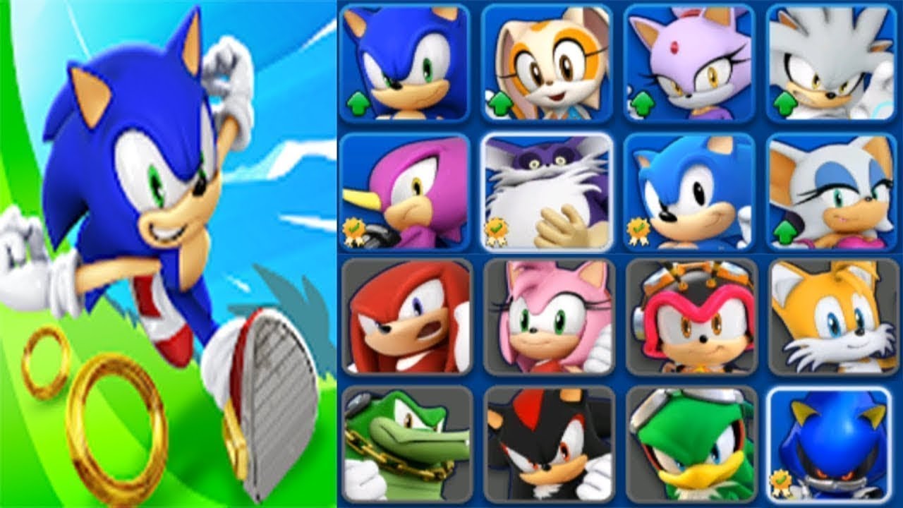 Sonic Dash - Endless Running & Racing Game - SONIC UNLOCKS ALL ...